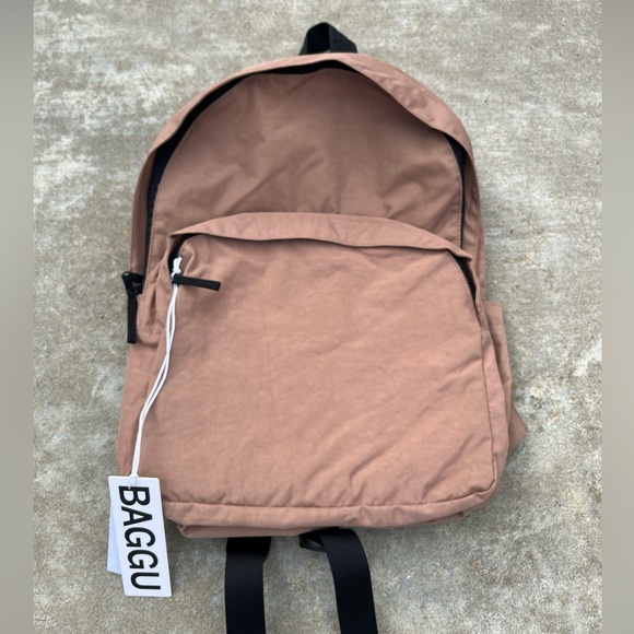 BAGGU | Bags | Nwt Baggu Large Nylon Backpack In Cocoa | Poshmark